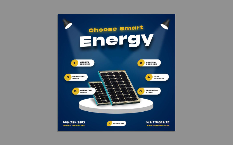 Solar Energy Social Media Promotion Post Template