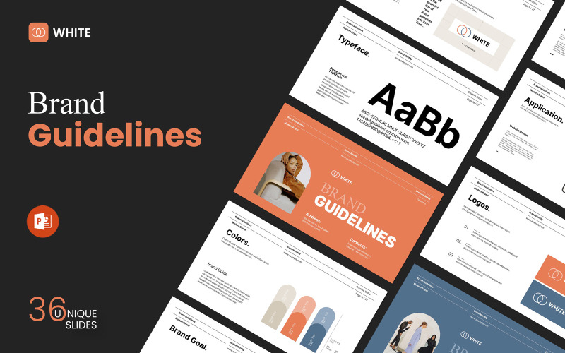 Brand Guidelines PowerPoint Layout #364222 - TemplateMonster