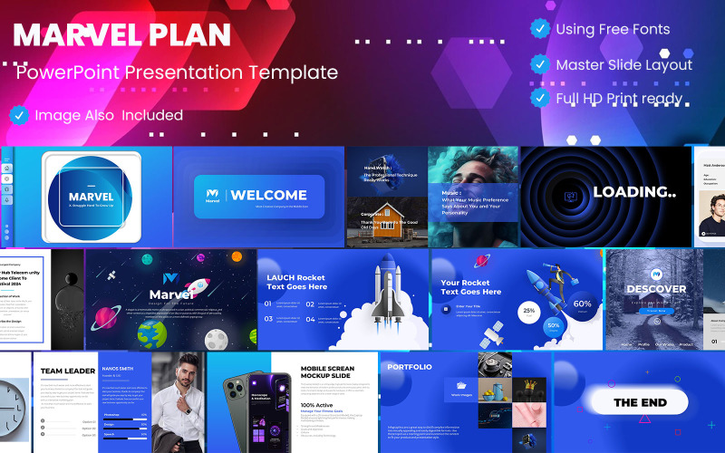 Marvel Business Plan PowerPoint Template - TemplateMonster