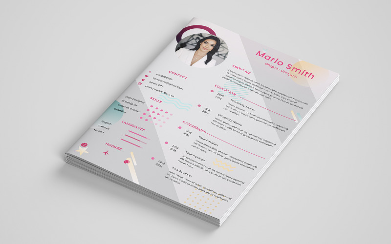 Easy Editable Resume Templates #364788 - TemplateMonster