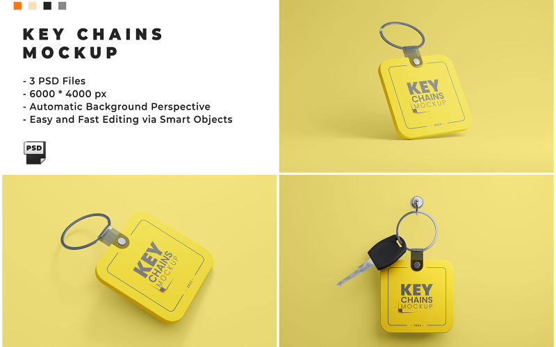 Key Chains Mockup Template 1 #364722 - TemplateMonster