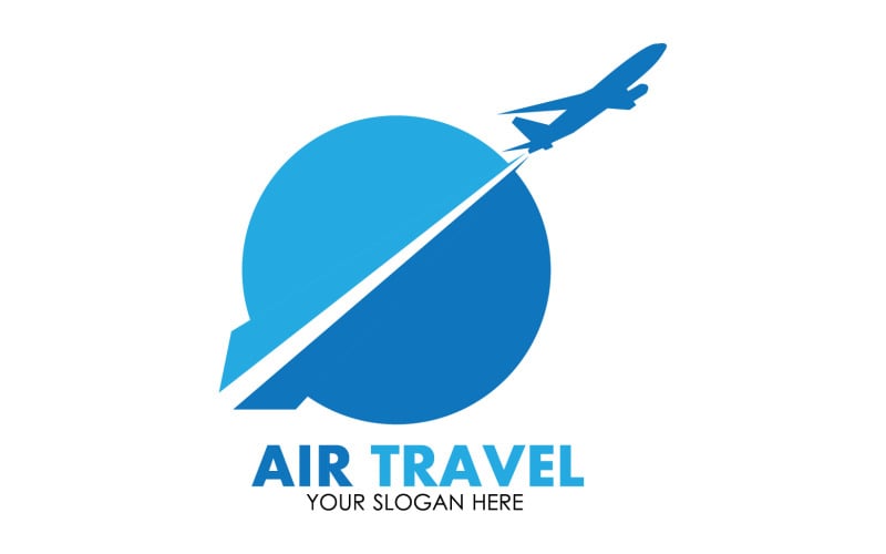 Airplane travel logo template vector v5 - TemplateMonster
