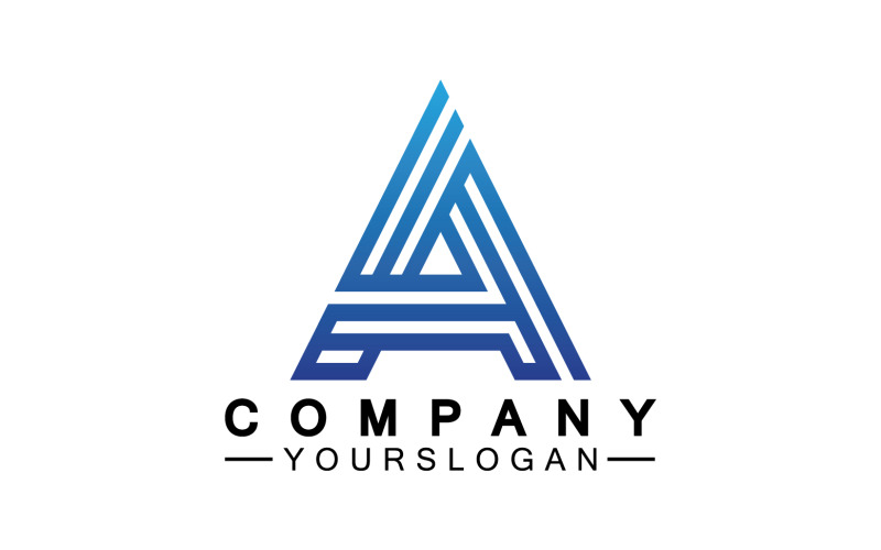 A initial letter template logo v33 #365055 - TemplateMonster