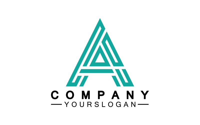 A initial letter template logo v36 #365053 - TemplateMonster