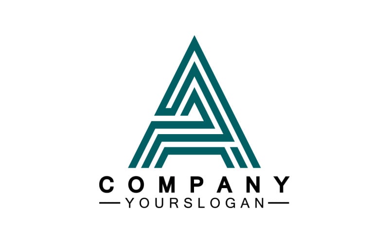 A initial letter template logo v38 #365054 - TemplateMonster