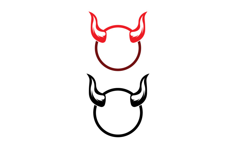 Devil horn red template logo v48 #365182 - TemplateMonster