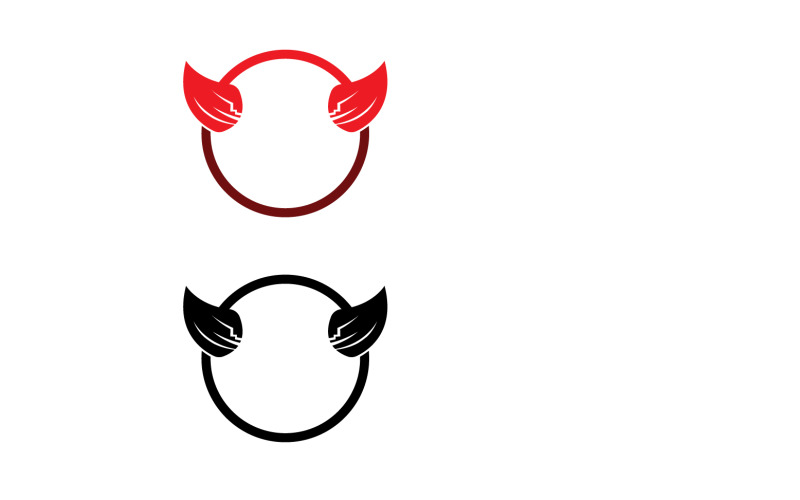Logo de modèle rouge de corne de diable v41 - TemplateMonster