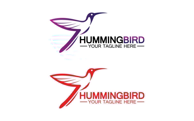 Hummingbird icon logo template v6 #365324 - TemplateMonster