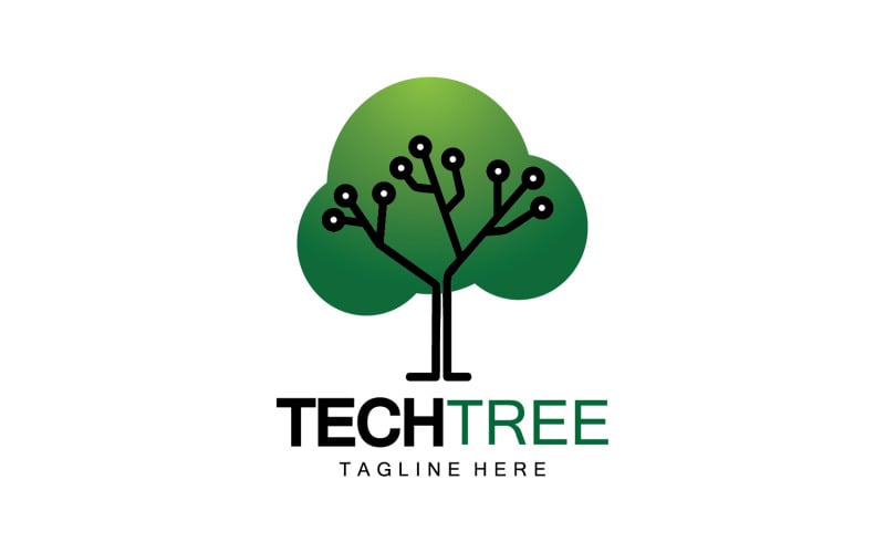 Tech tree template logo vcetor v12 #365585 - TemplateMonster