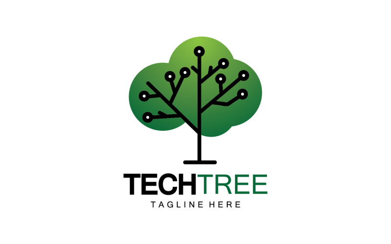 Tech tree template logo vcetor v13 #365583 - TemplateMonster
