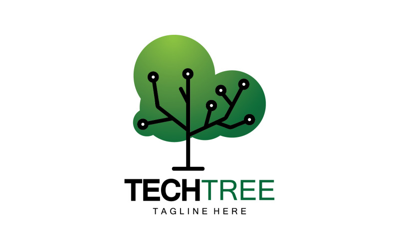 Tech tree template logo vcetor v14 #365570 - TemplateMonster