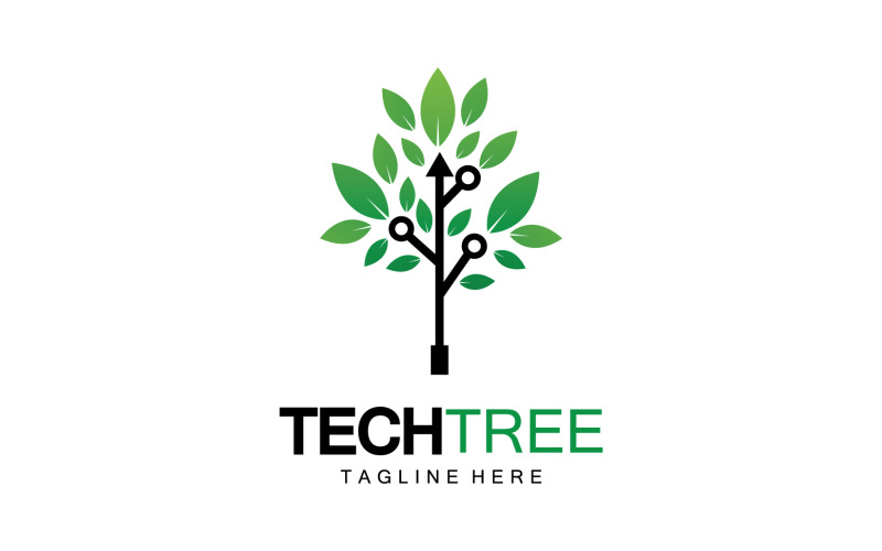 Tech tree template logo vcetor v17 #365589 - TemplateMonster