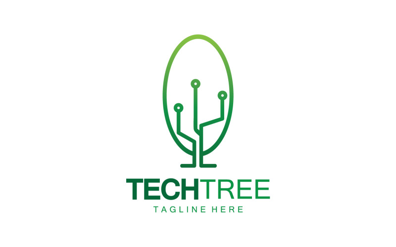 Tech tree template logo vcetor v1 #365571 - TemplateMonster