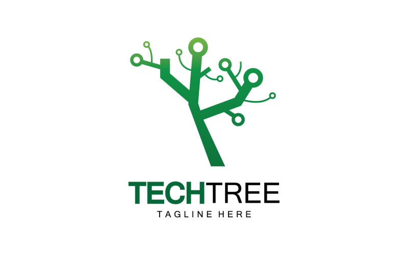 Tech tree template logo vcetor v26 #365594 - TemplateMonster