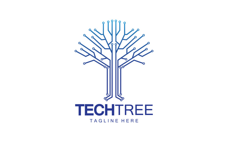 Tech tree template logo vcetor v39 #365593 - TemplateMonster
