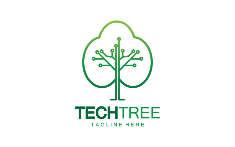 Tech tree template logo vcetor v4 #365574 - TemplateMonster