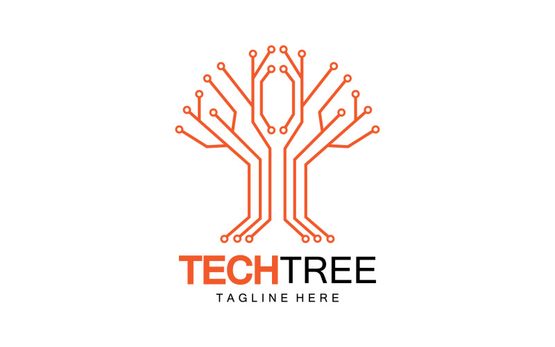 Tech tree template logo vcetor v34 #365627 - TemplateMonster