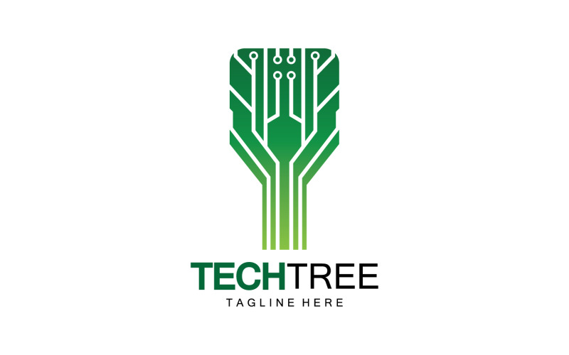Tech tree template logo vcetor v62 #365633 - TemplateMonster