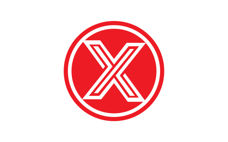 X letter initial logo vector v36 #365684 - TemplateMonster