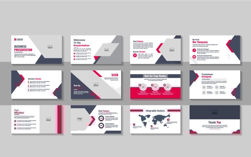 PowerPoint Presentation Template, Corporate Presentation Design Template