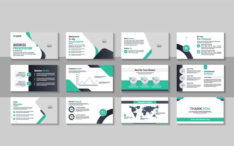 PowerPoint Presentation Template, Corporate Presentation Design