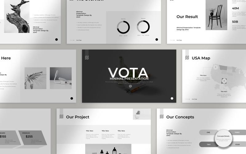 Modèle de présentation minimale de vote - TemplateMonster