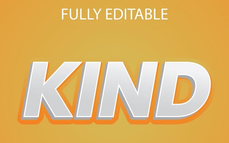 FREE 3d kind text effect design, vector text effect design
