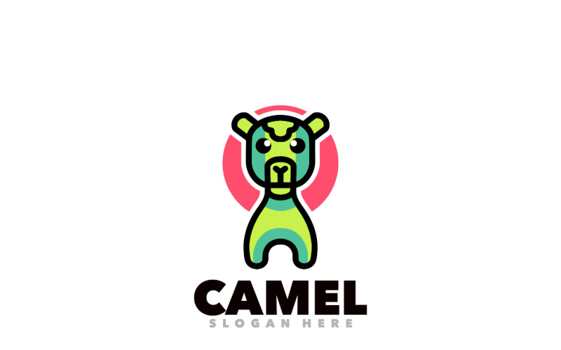 Camel line simple mascot logo design - TemplateMonster
