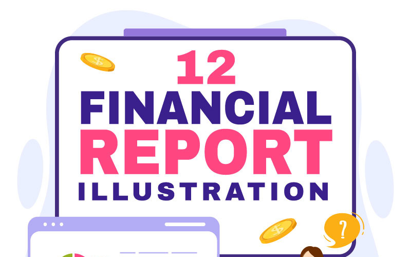 12 Illustration du rapport financier - TemplateMonster