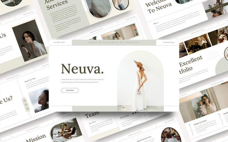 Neuva – Kreative PowerPoint-Vorlage #366374 - TemplateMonster