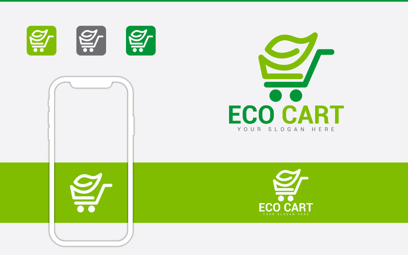 ECO CART Logo Design Template #366555 - TemplateMonster
