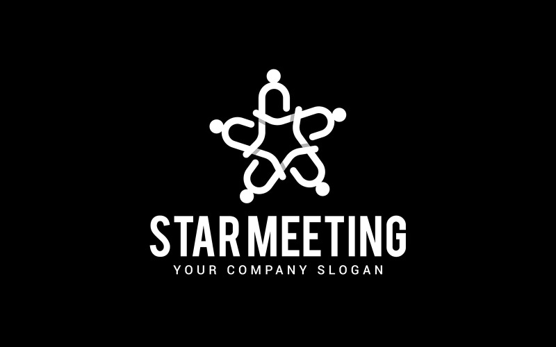 Star Meeting Logo Design Template #366548 - TemplateMonster
