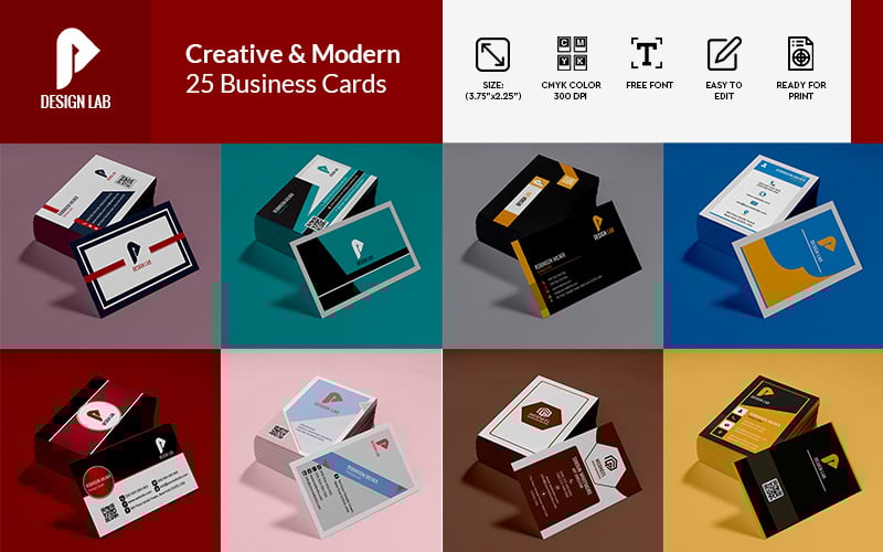 25 Design Lab Business Cards #366697 - TemplateMonster