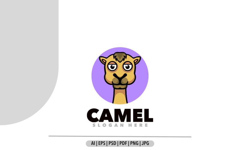 Camel label mascot logo design illustration - TemplateMonster