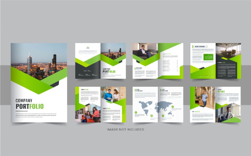 Company portfolio brochure template, company profile brochure design