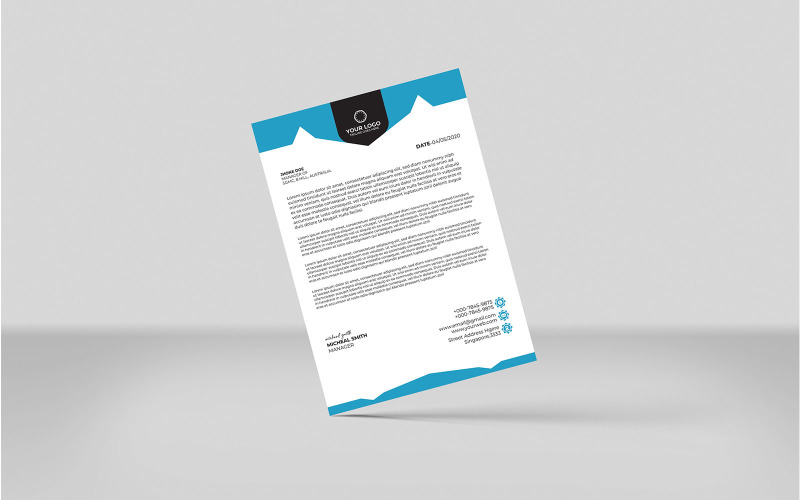 Renkli Antetli Kağıt - Kurumsal Kimlik Template_Free