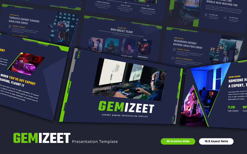 Gemizeet - Esport Gaming PowerPoint Template