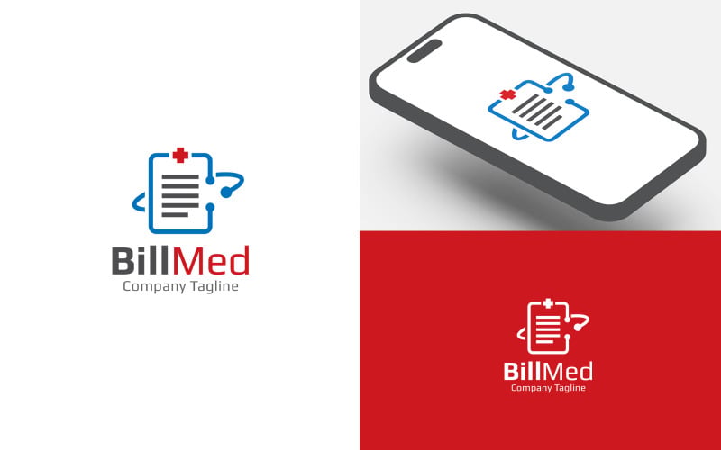 Bill Med Medical Logo Design Template - TemplateMonster