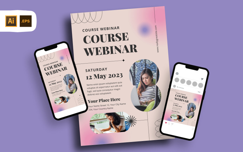 Course Webinar Flyer Template #367246 - TemplateMonster