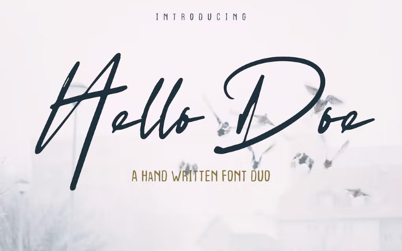 Hello Doe - Dúo de fuentes manuscritas - TemplateMonster