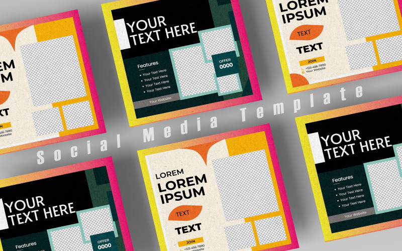 Unique Instagram Post Banner Vector Artwork - TemplateMonster