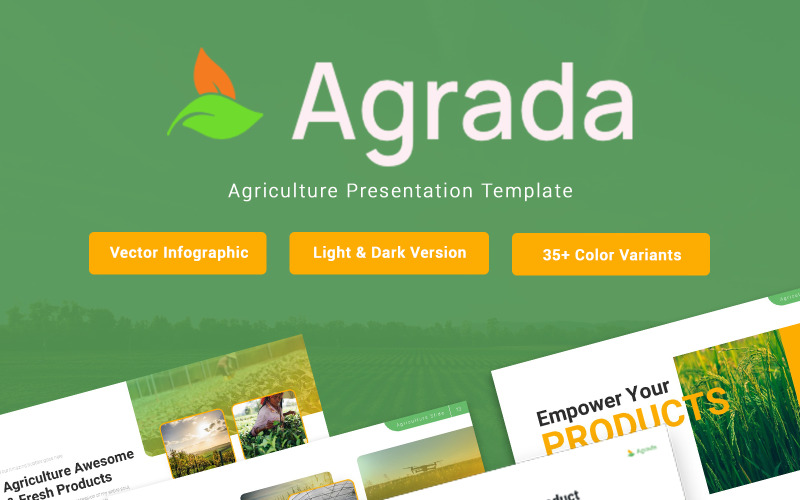 Agrada Agriculture PowerPoint-Vorlage - TemplateMonster