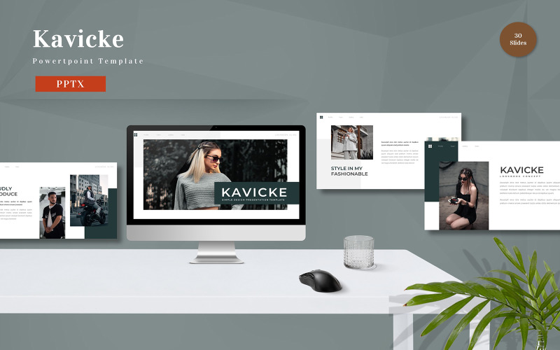 Kavicke - Powerpoint Template #367571 - TemplateMonster