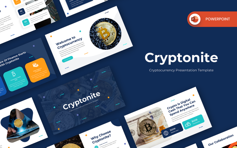 Cryptonite - Kripto Para Birimi Powerpoint Şablonu