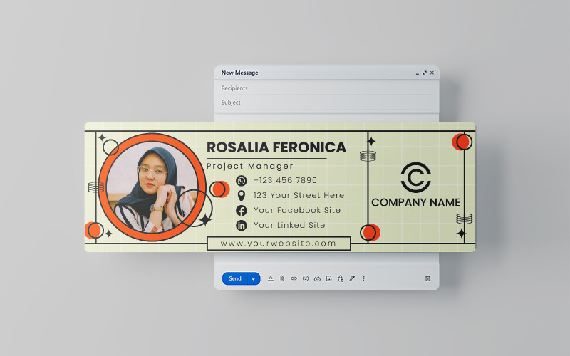 Email Signature Style Design 11 #368244 - TemplateMonster