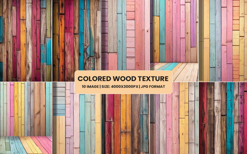 Colorful pastel wooden background, abstract wood plank texture