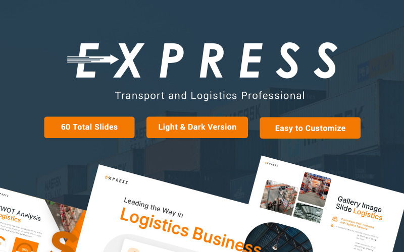 Express Logistics Professional PowerPoint šablony