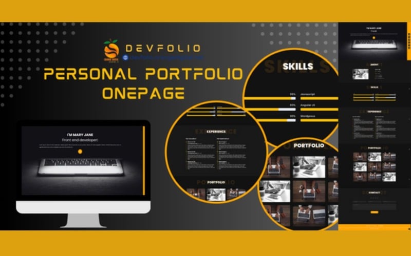 DevFolio – Persönliches Portfolio auf einer Seite