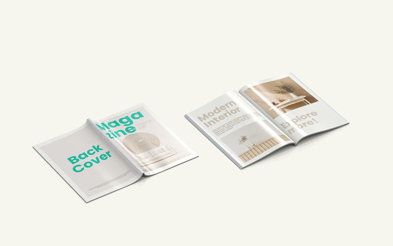 Modello psd mockup di rivista Vol 07 - TemplateMonster