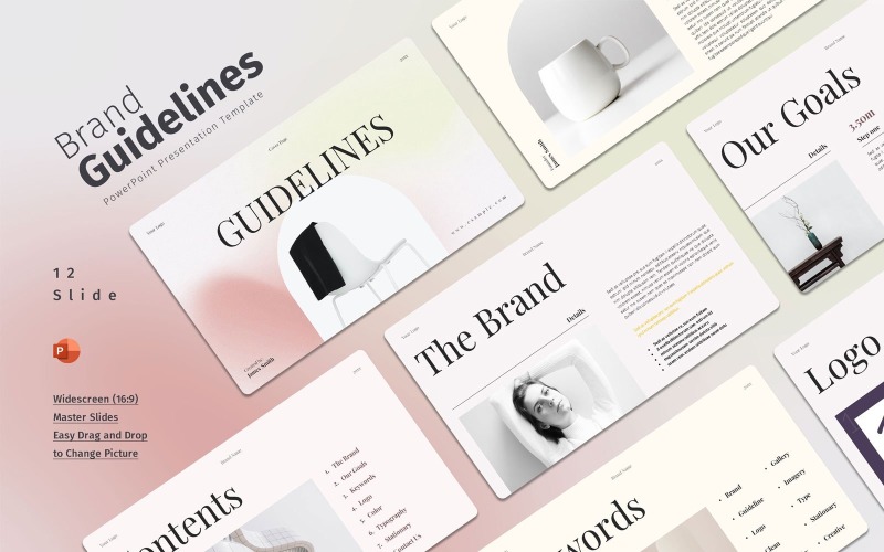 Presentazione PowerPoint delle linee guida - TemplateMonster